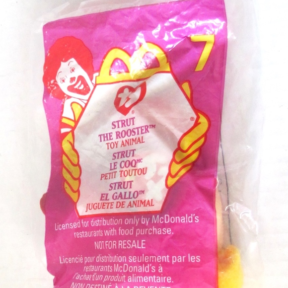 Ty | Toys | Ty Mcdonalds Teenie Beanie 7 Strut The Rooster | Poshmark